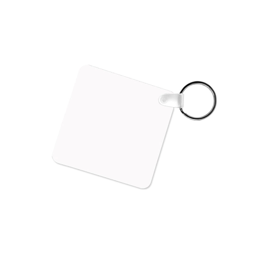 Unisub 4107 Aluminum Gloss White Keychain 2 Sided Square 2.25" x 2.25 ...