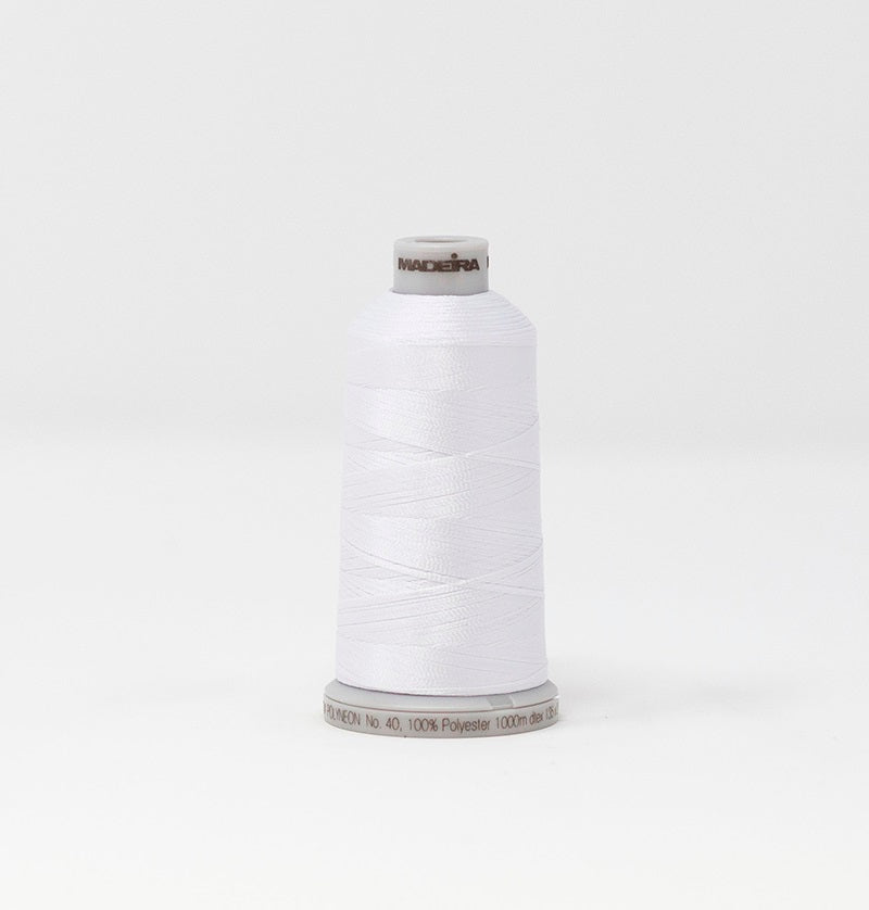 Madeira 7191801 POLYNEON GRS NO.40 1000m Embroidery Thread-Super White ...
