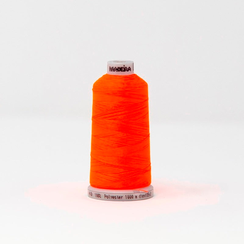 Madeira 9191837 POLYNEON NO.40 1000m Embroidery Thread - Fluorescent R ...